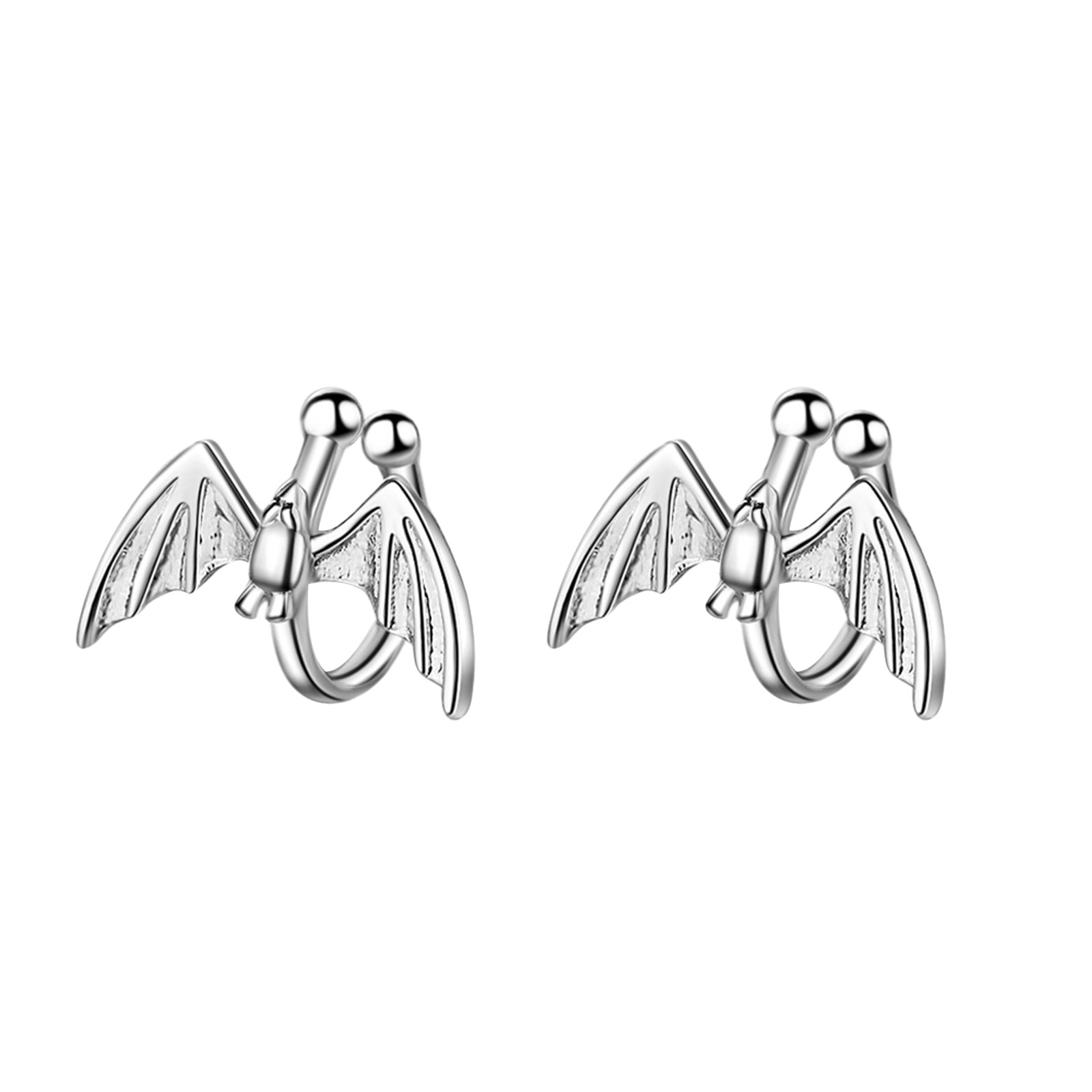 Kpudyod Bat Ear Clip No Ear Hole Couple Earnail Earbone Clip Wing Cool ...