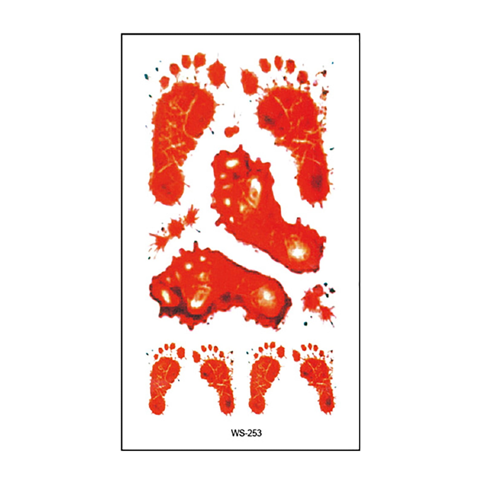 Kpudyod Halloween Horror Wounds Face Disposable Temporary Tattoo ...