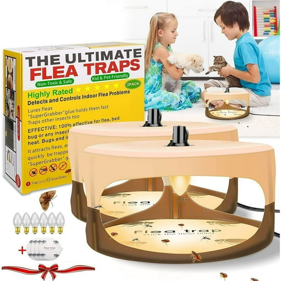 Kqiang Flea Traps for Home, Indoor Pest Control, Sticky Discs with ...