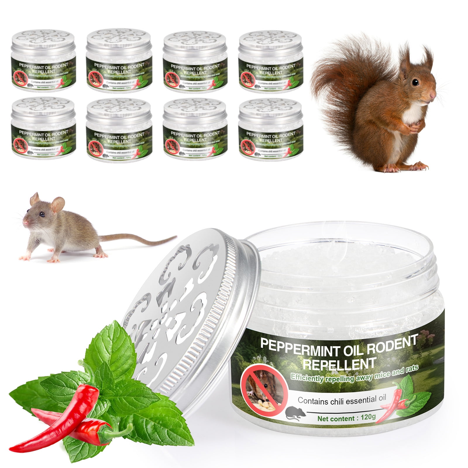 Kqiang 8pack Drive Away Rodents with Latest Peppermint Engine Mouse ...