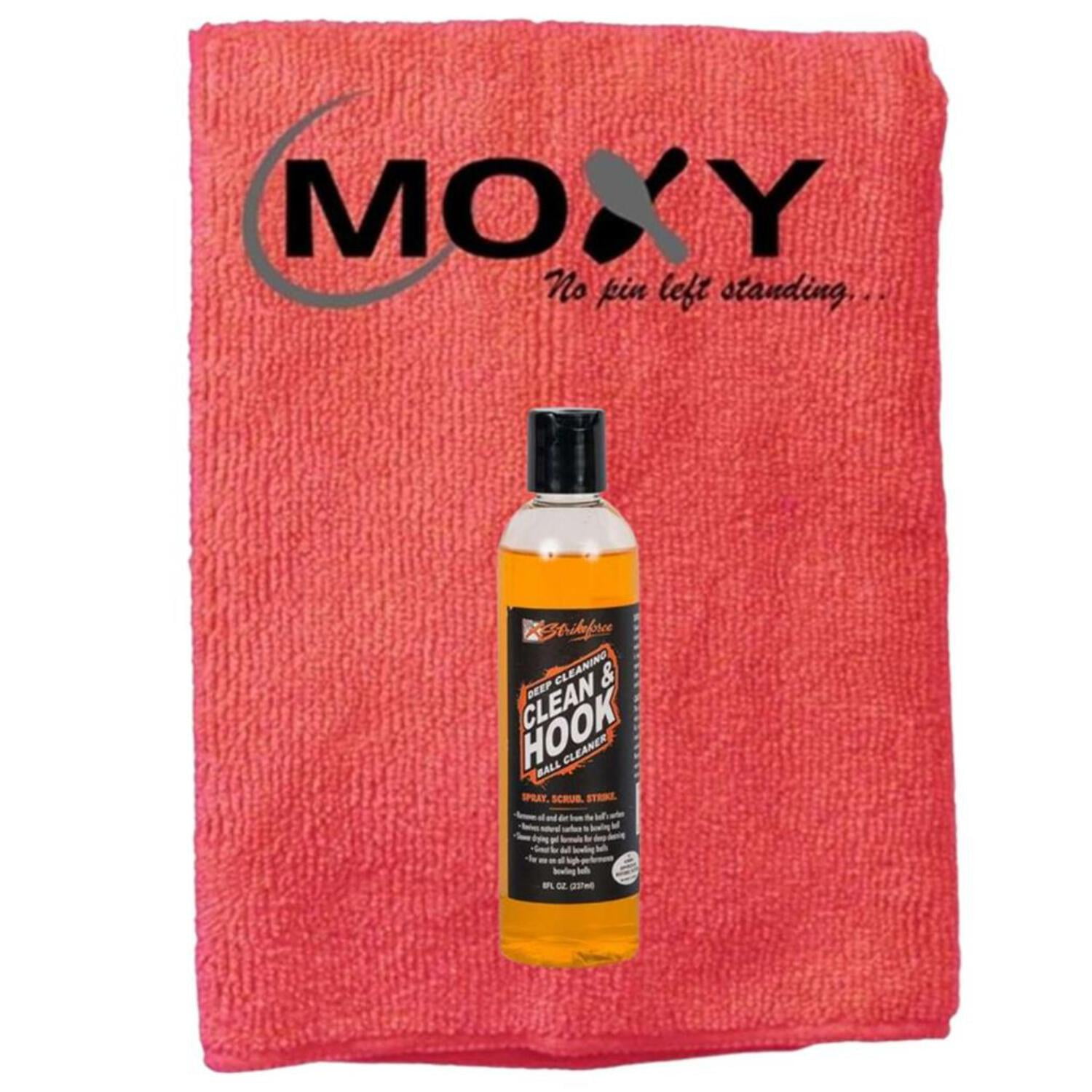 Kr Strikeforce Clean & Hook Bowling Ball Cleaner 8oz with Moxy Micro ...