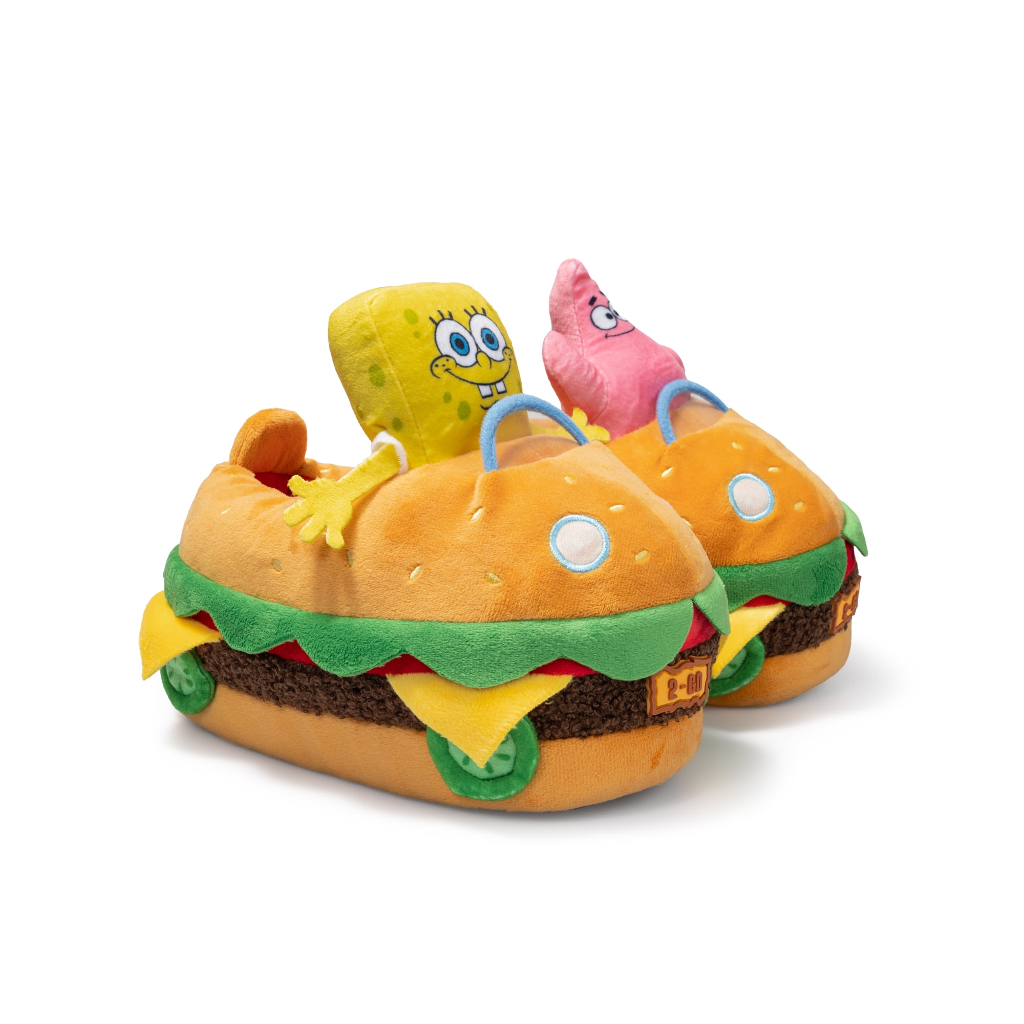 SpongeBob & Patrick Krabby Patty Little & Big Kid 3D Slipper - Walmart.com