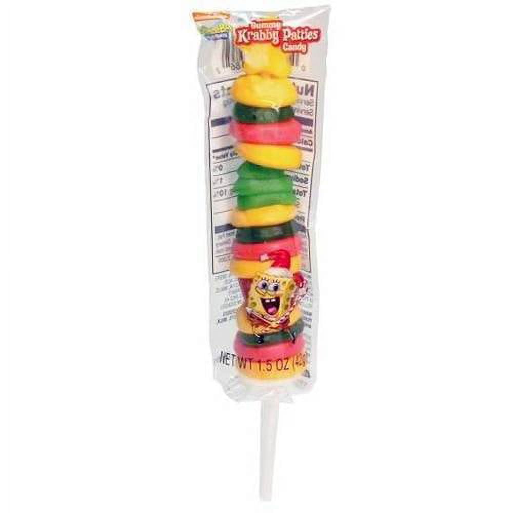 Krabby Patty SpongeBob Gummy Kabob Lollipop, 1.5 oz - Walmart Business ...