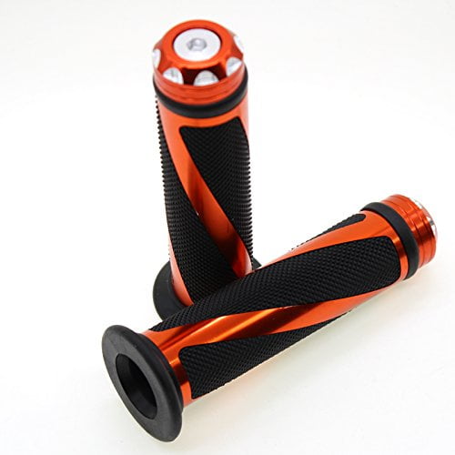 Krace Motorcycle 7/8" Handle bar Hand Grips with Anodized CNC Quick ...