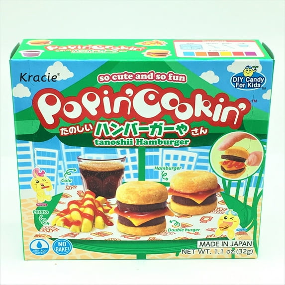 Kracie Popin' Cookin' Diy Japanese Candy Kit, Tanoshii Hamburger, 32g - Walmart.com