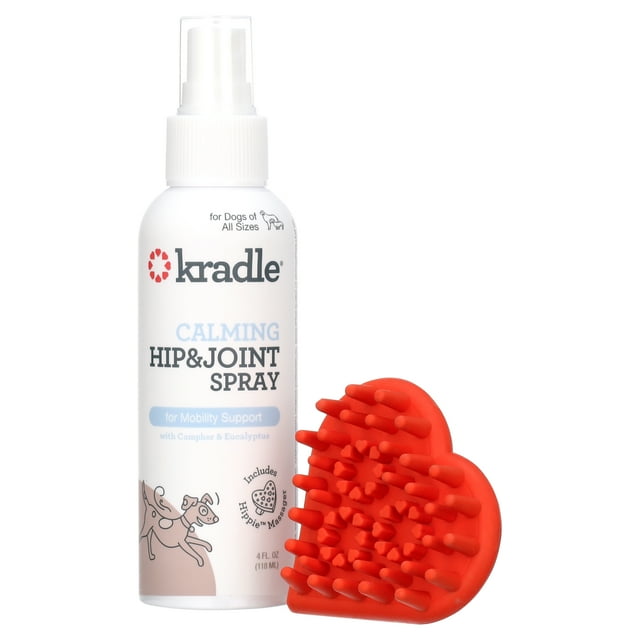 Kradle Calming Hip & Joint Spray with Hippie Applicator, Dog Mobility ...