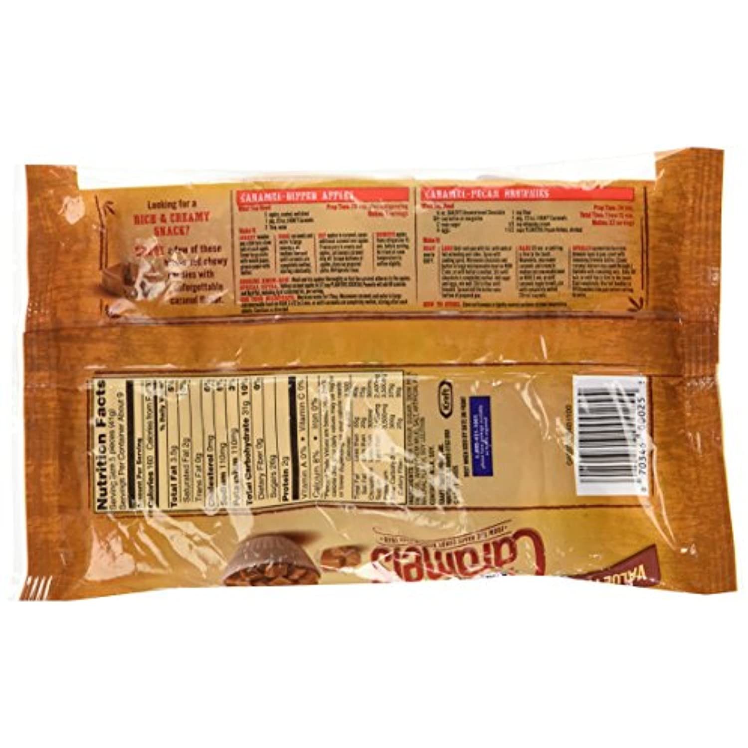 Kraft Classic Caramels, 11 Ounce Bags, Perfect for Caramel Apples, Pack ...