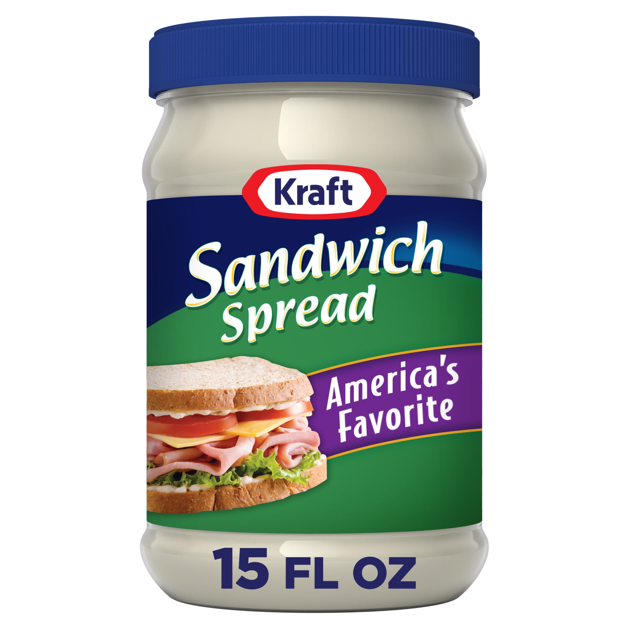 Kraft American Garlic Salad Sandwich Spread, Zesty Pickles Flavor, 15 ...