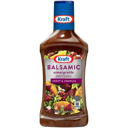 Kraft Balsamic Vinaigrette Dressing 16 fl oz Bottle (Pack of 32 ...