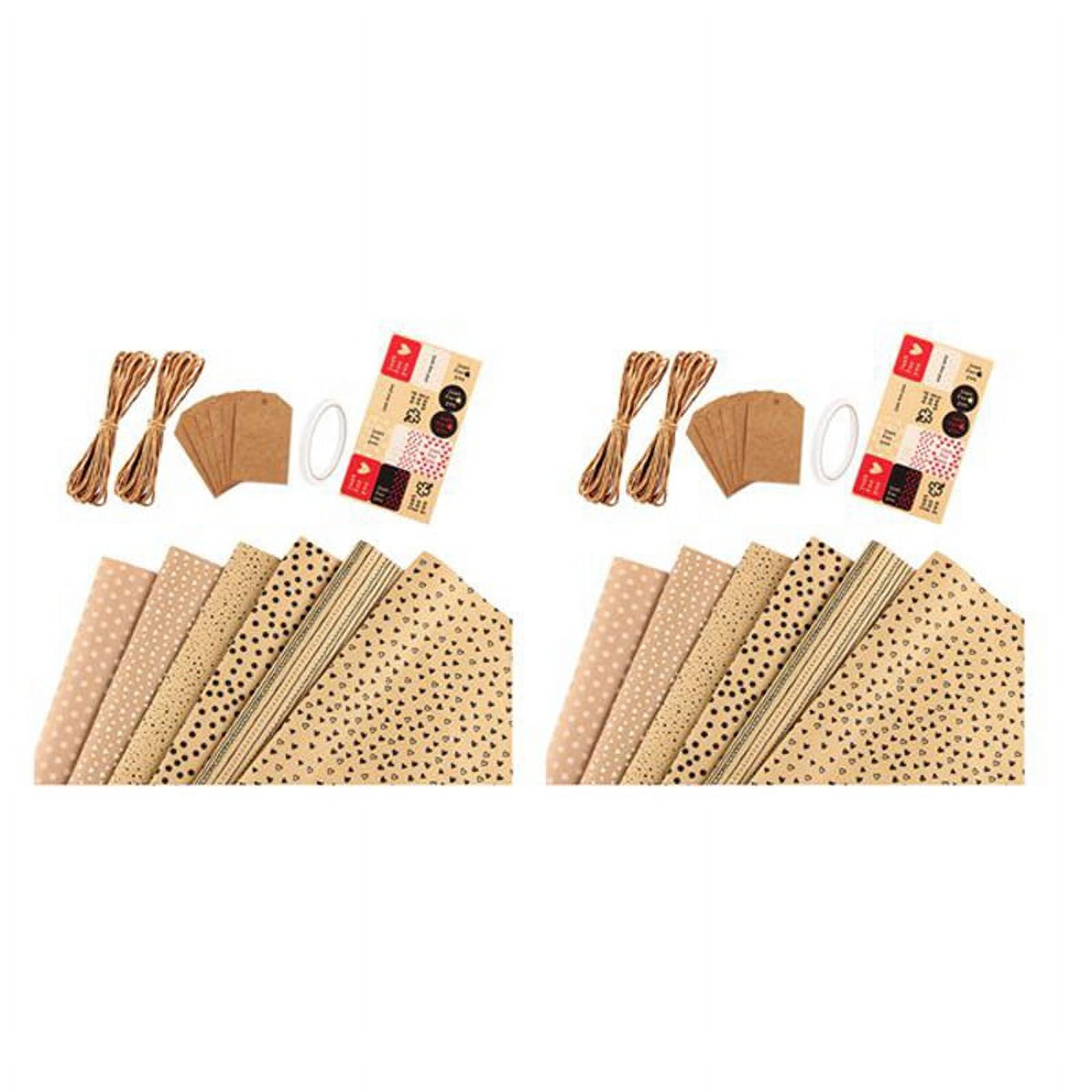 Kraft ,Birthday Wrapping Paper,12 Sheets Kraft Brown Wrapping Paper ...