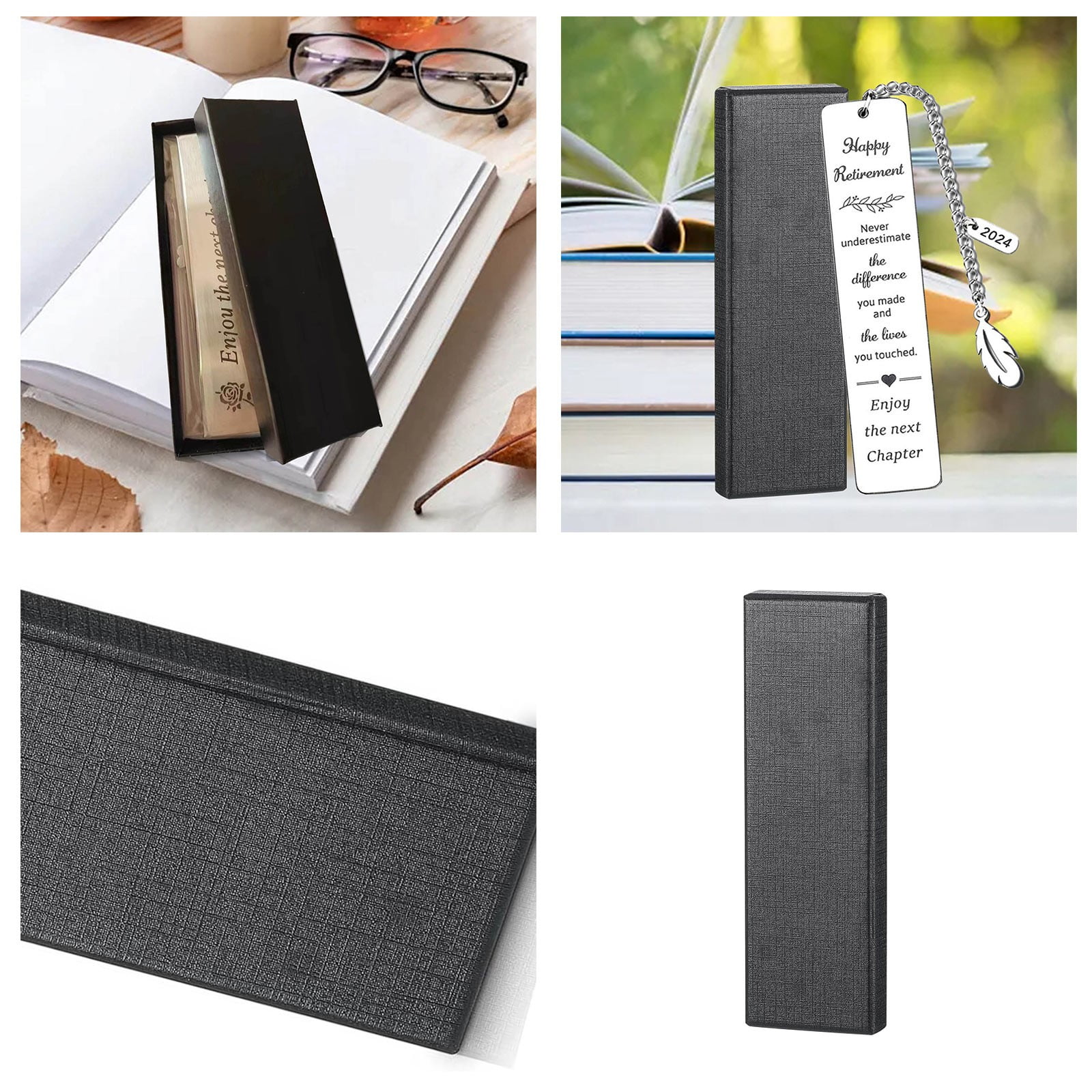 Kraft Bookmark Holder 5.9 x 1.8'' Cardboard Gift Boxes DIY Blank ...