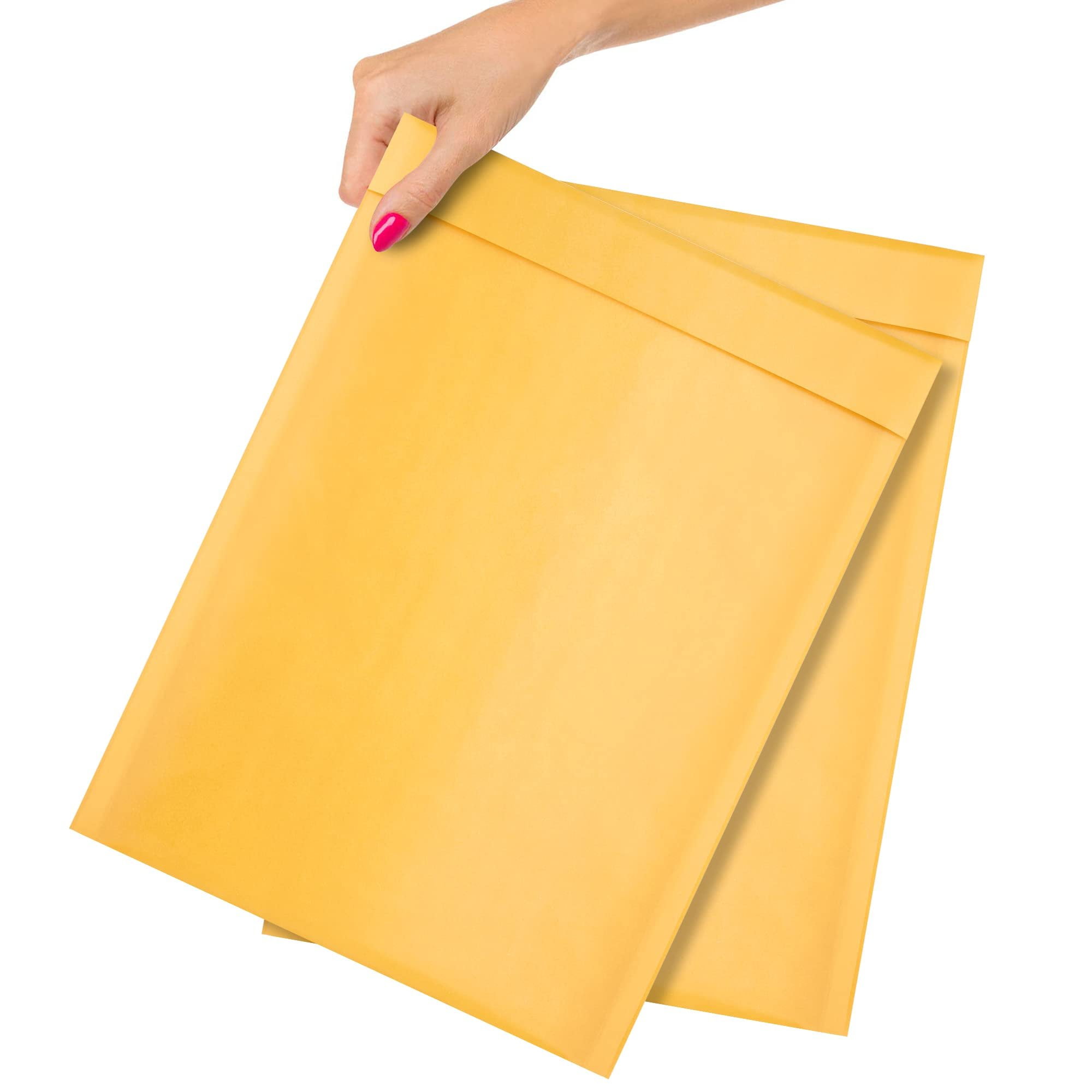 Yellow Kraft Bubble Mailer Envelopes, 10.5 x 15 Inches. 10 Pack Mail ...