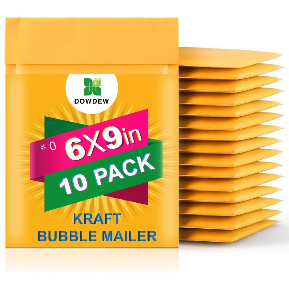Kraft Bubble Mailers [10 Pack] Shipping Mailing Packing Padded ...
