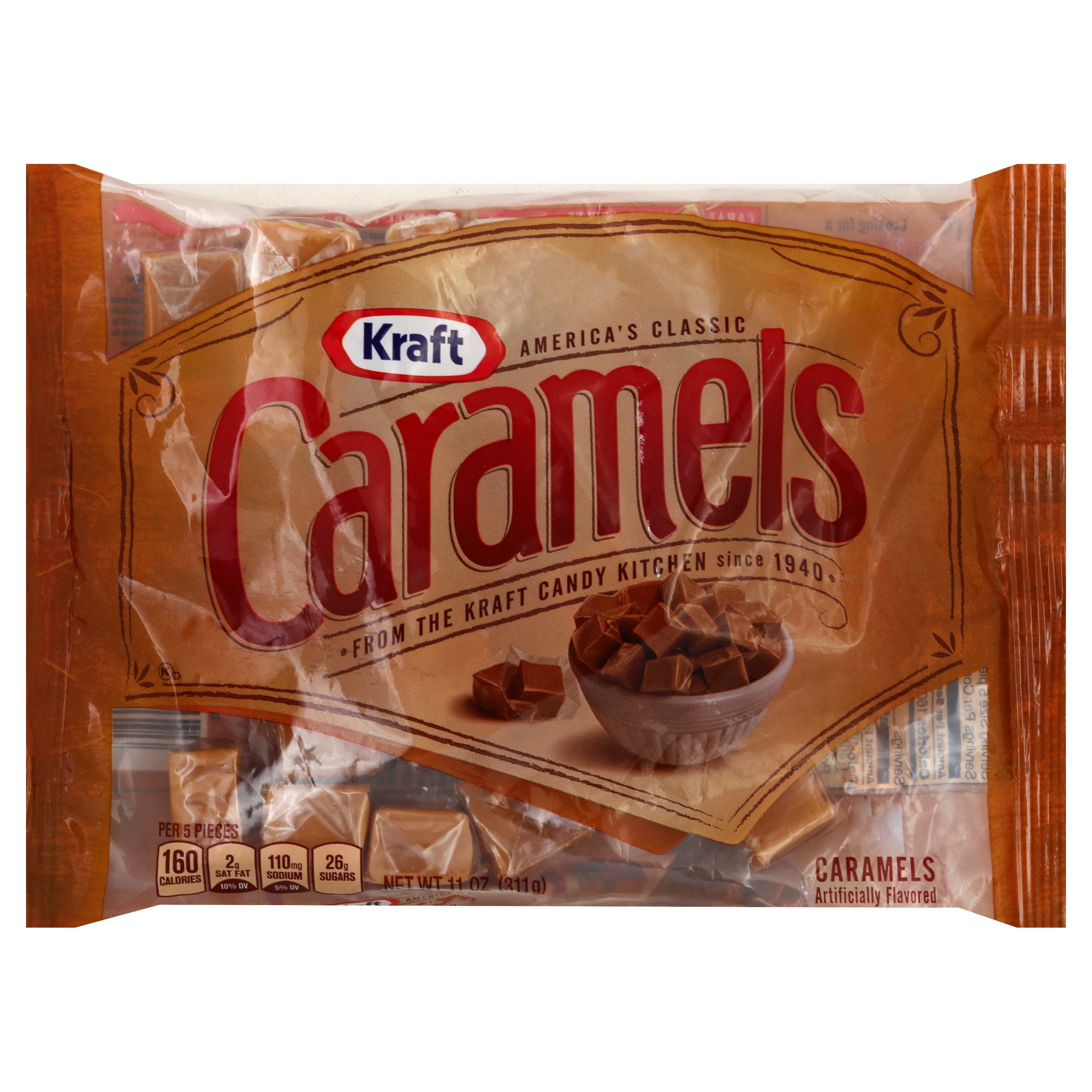 Kraft Caramel Vanilla Candy, 11oz Bag - Office Treats - Walmart ...