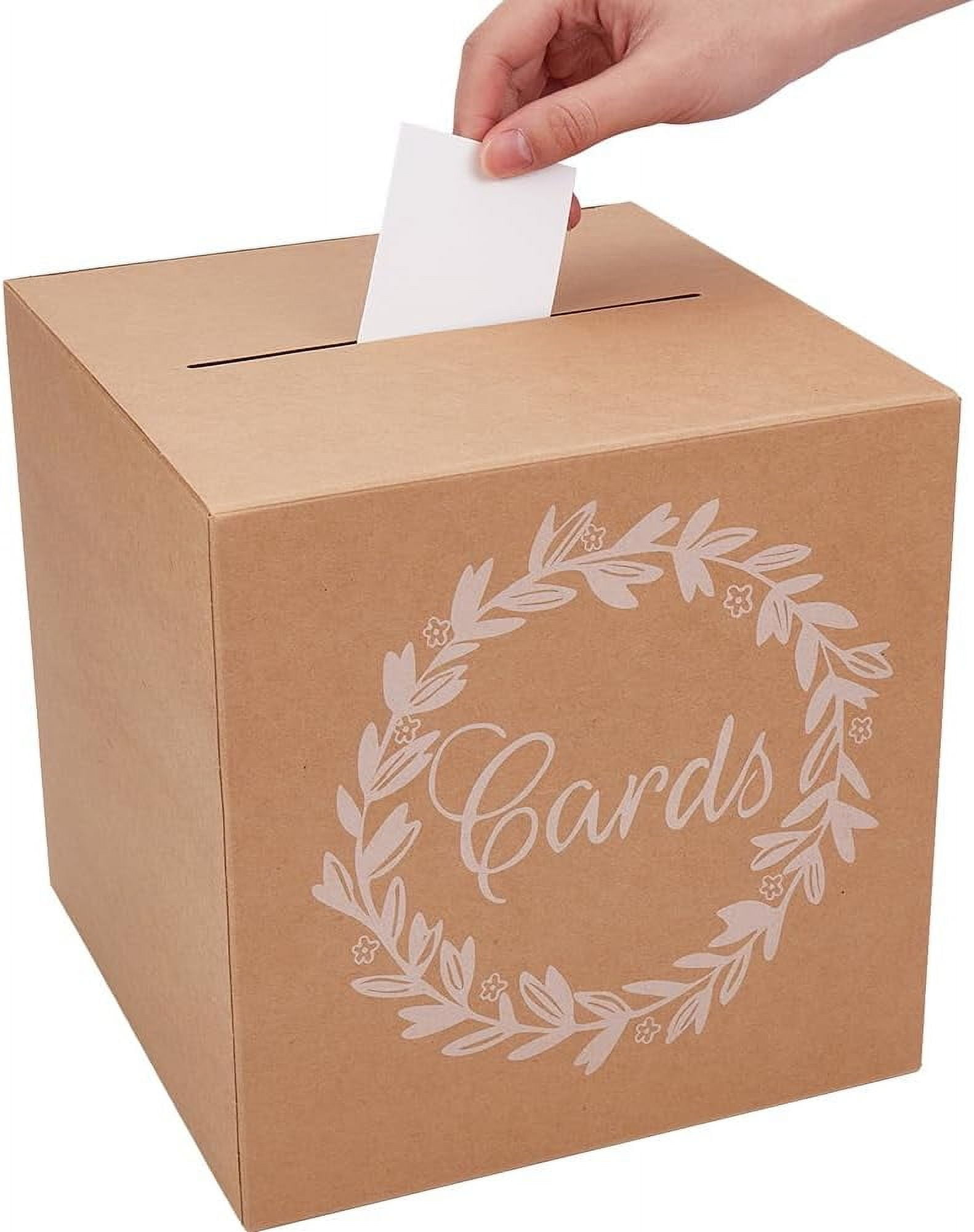 Kraft Card Box Wedding Favors Box Cardboard Square Party Decoration ...