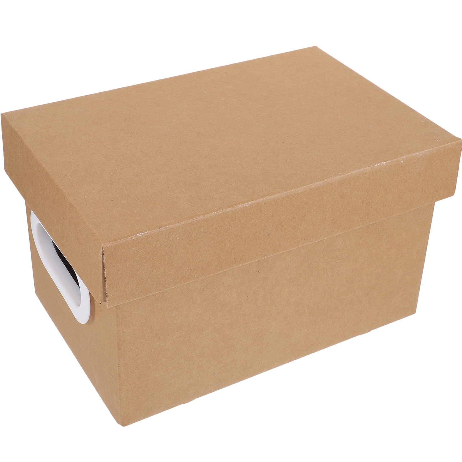 Kraft Carton with Lid Gift Box File Storage Baskets Reusable Document ...