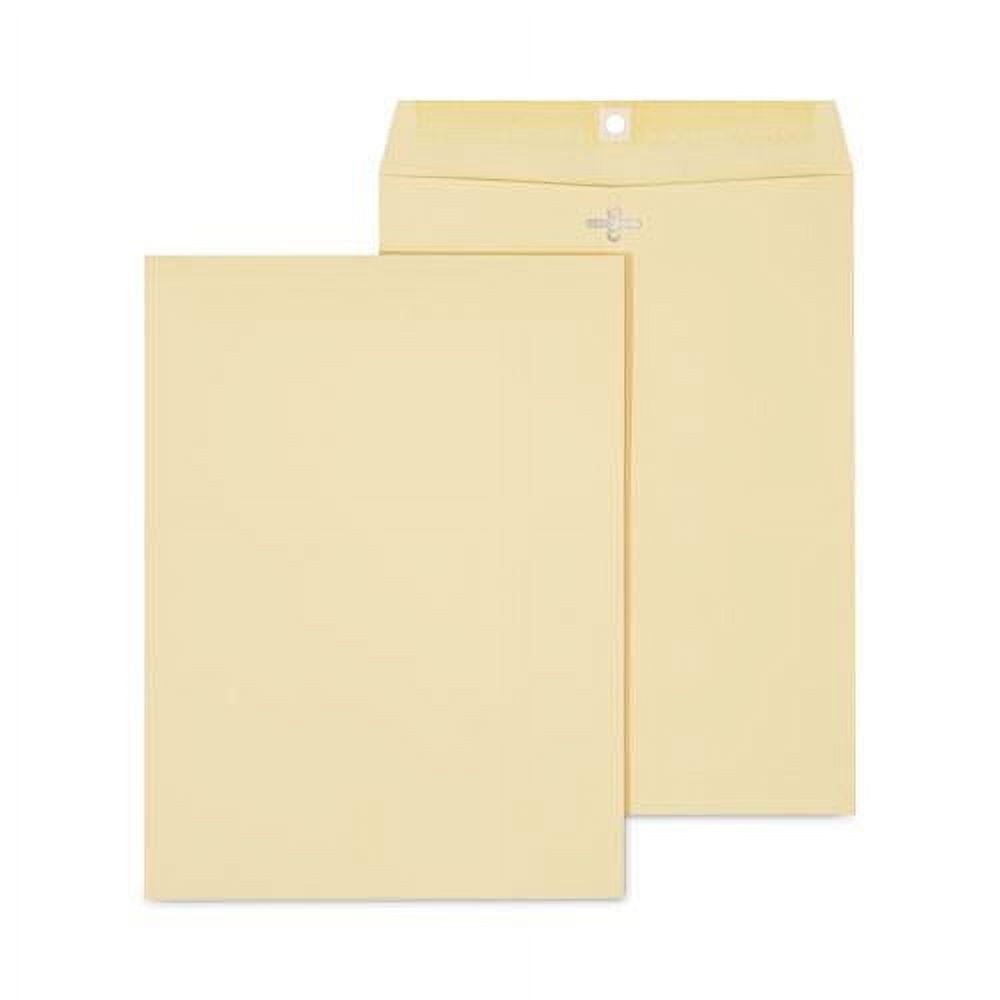 Kraft Clasp Envelope, #10 1/2, Square Flap, Clasp/Gummed Closure, 9 x ...