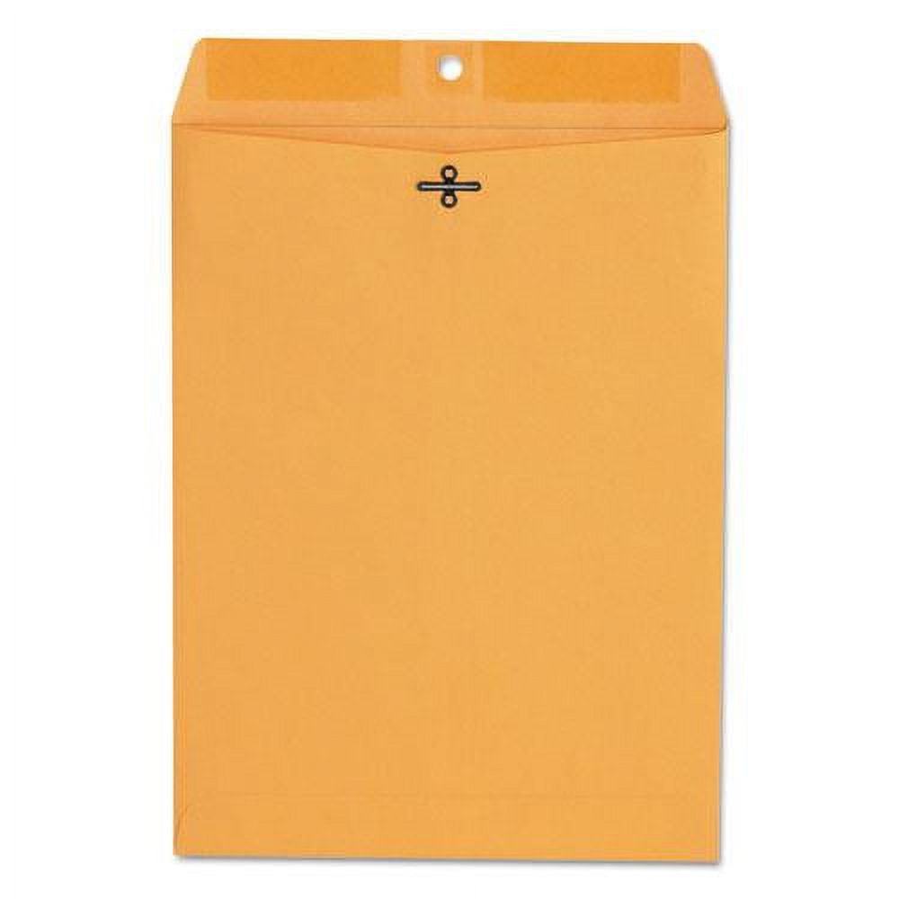 Kraft Clasp Envelope, #90, Square Flap, Clasp/Gummed Closure, 9 x 12 ...