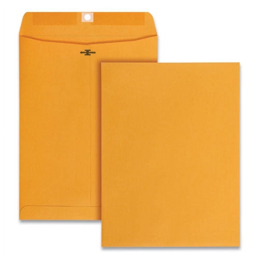 Kraft Clasp Envelope, #90, Square Flap, Clasp/Gummed Closure, 9 x 12 ...