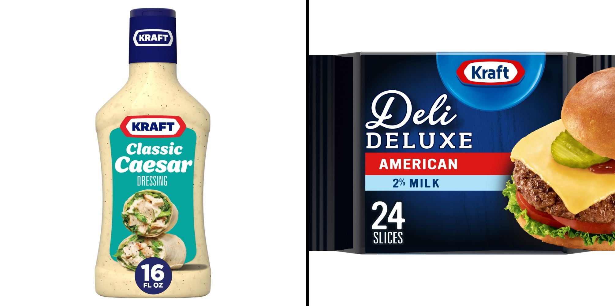 Kraft Classic Caesar Salad Dressing 16 fl oz & Deli Deluxe American ...