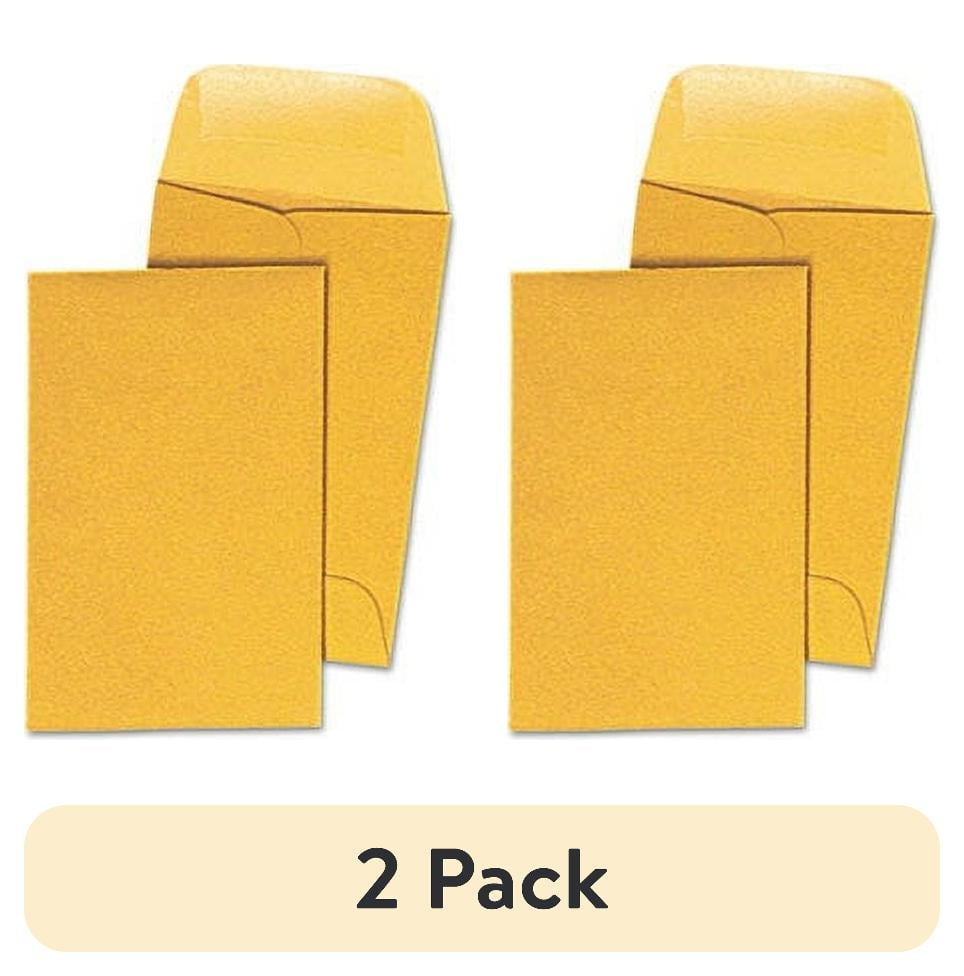 (2 pack) Kraft Coin Envelope, #1, Round Flap, Gummed Closure, 2.25 x 3. ...