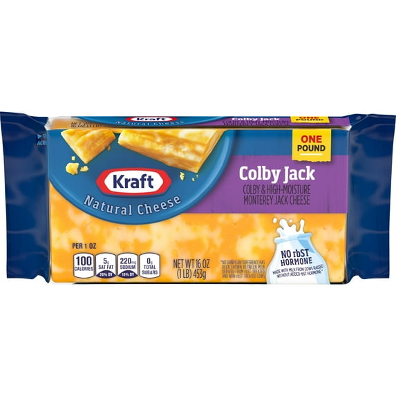 Kraft Colby Jack Marbled Cheese, 16 oz Block Chunk - Walmart.com
