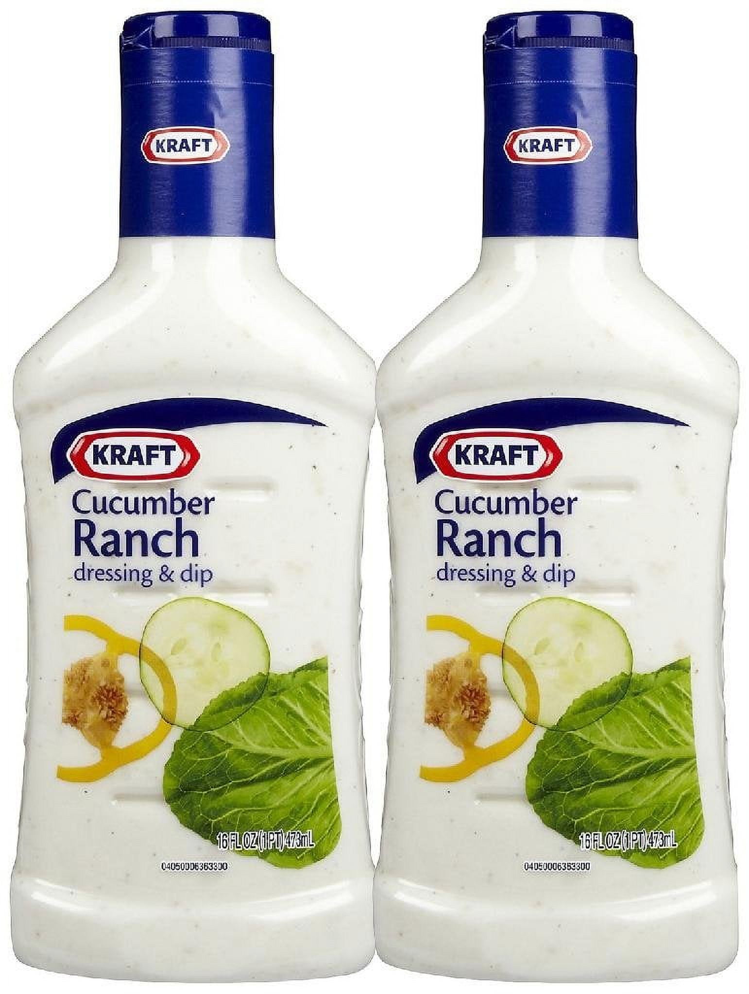 Kraft Cucumber Ranch Salad Dressing & Dip, 16 Oz Jar, Pack of 2 ...