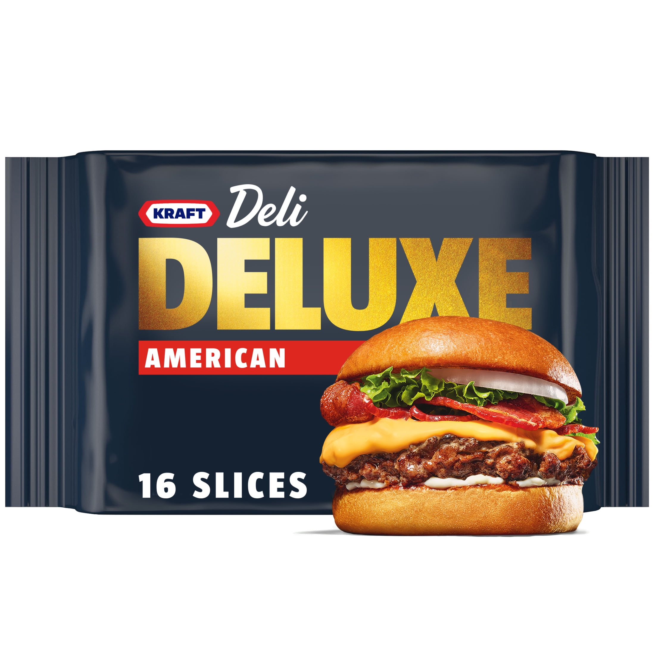 Kraft Deli Deluxe American Cheese Slices for Sandwiches - Walmart ...