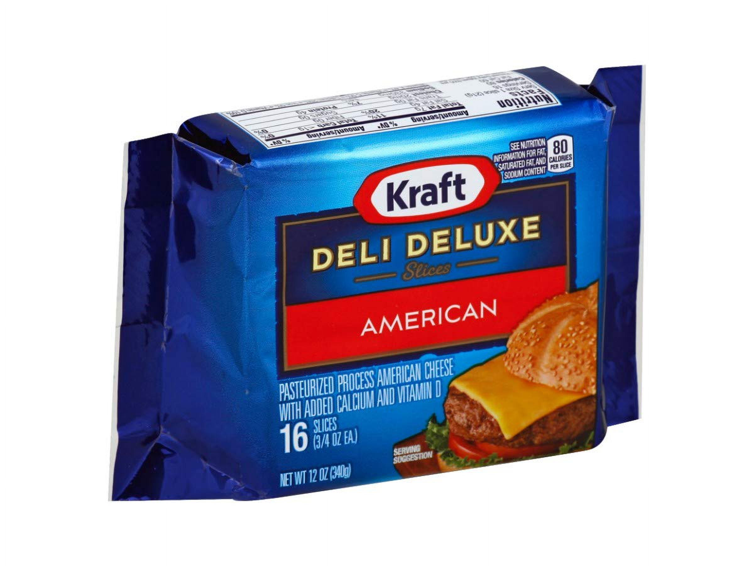 Kraft Deli Deluxe American Sliced Cheese, 12 Ounce -- 12 per case ...