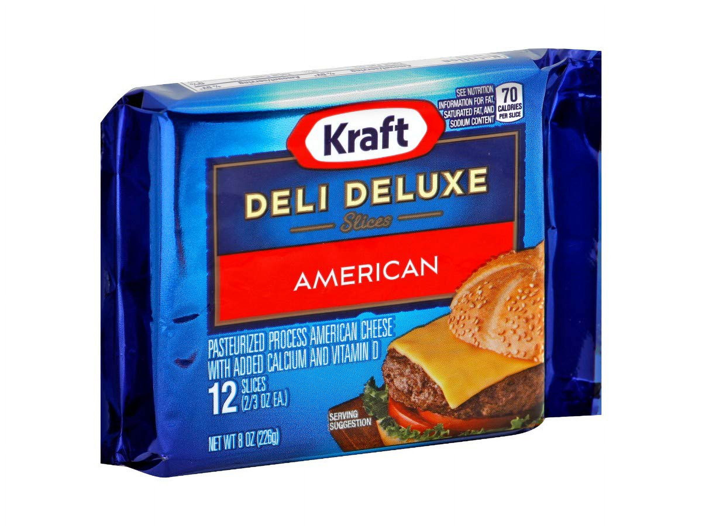 Kraft Deli Deluxe American Sliced Cheese, 8 Ounce -- 12 per case ...