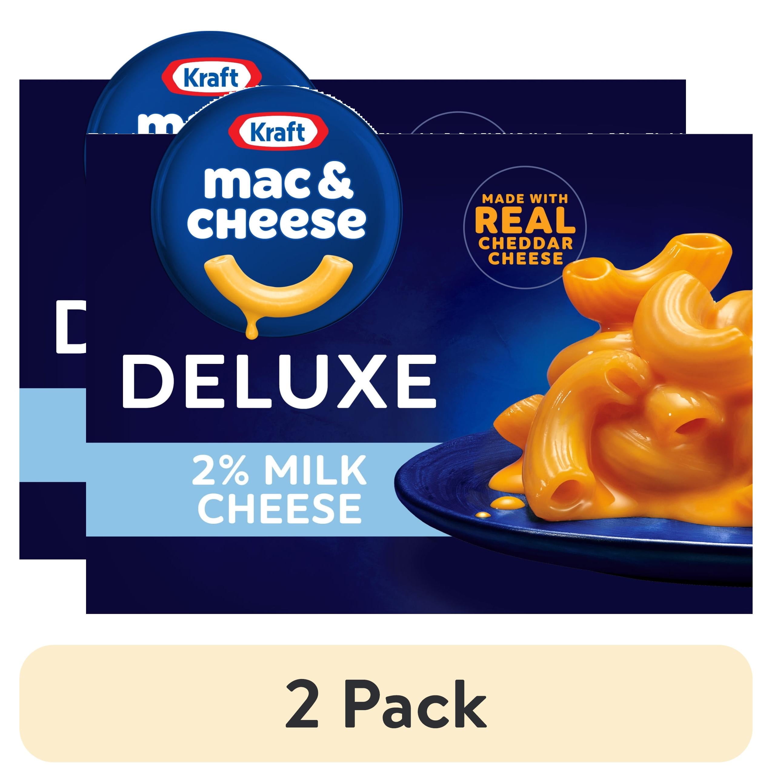 (2 pack) Kraft Deluxe Mac N Cheese Macaroni and Cheese Dinner with 2% ...