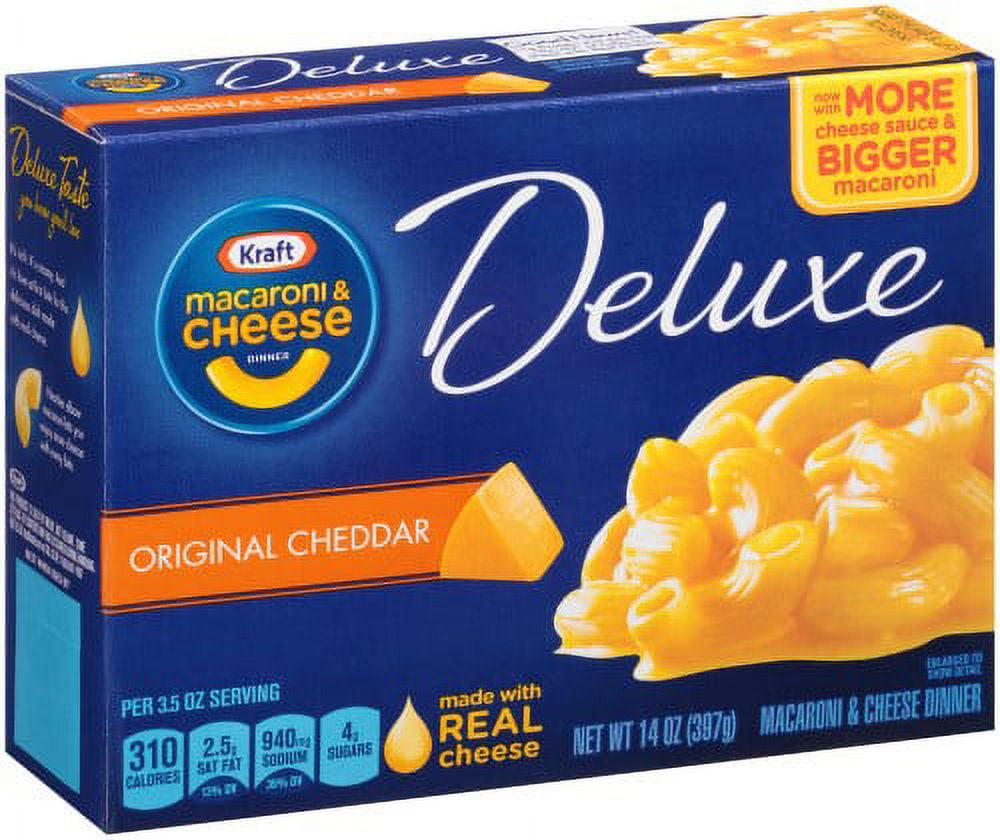 Kraft Deluxe Original Cheddar Macaroni & Cheese Dinner - Walmart.com