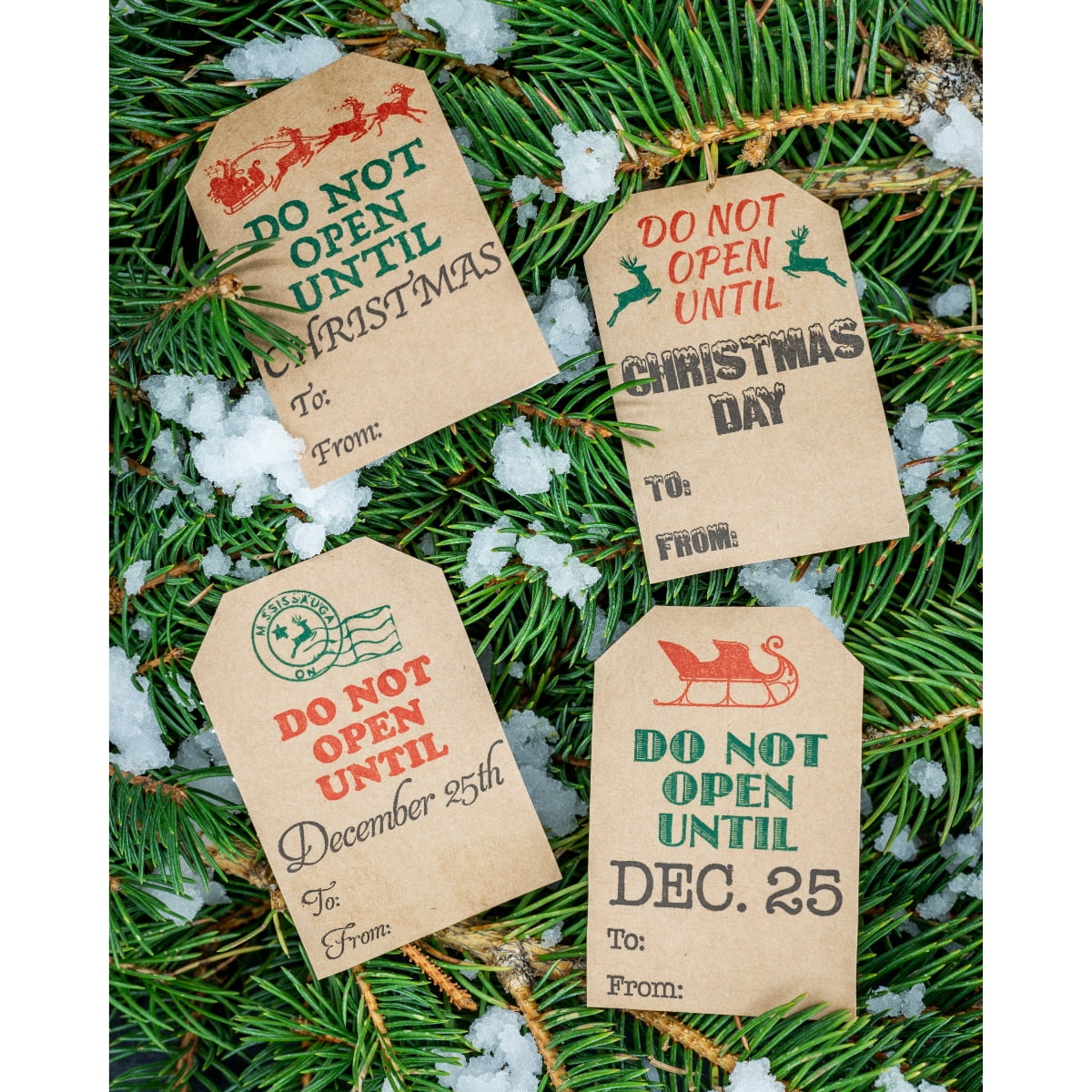 Kraft Do Not Open Until Dec. 25 Christmas Gift Tags Holiday Present | 2 ...