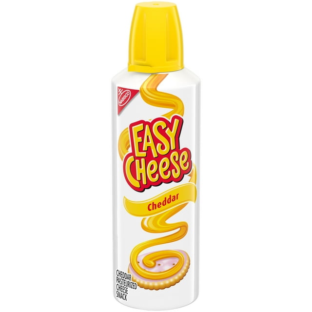 Easy Cheese Cheddar Cheese Snack, 8 oz - Walmart.com