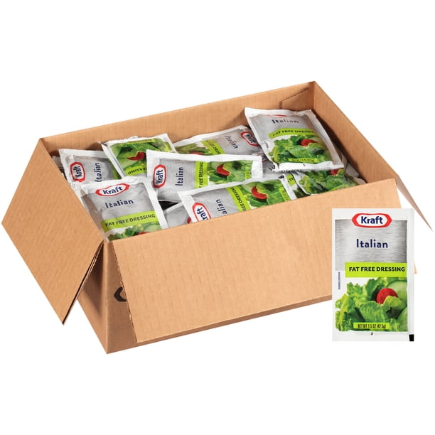 Kraft Fat Free Italian Dressing, 1.5 oz. Packets, 60 per case - Walmart ...