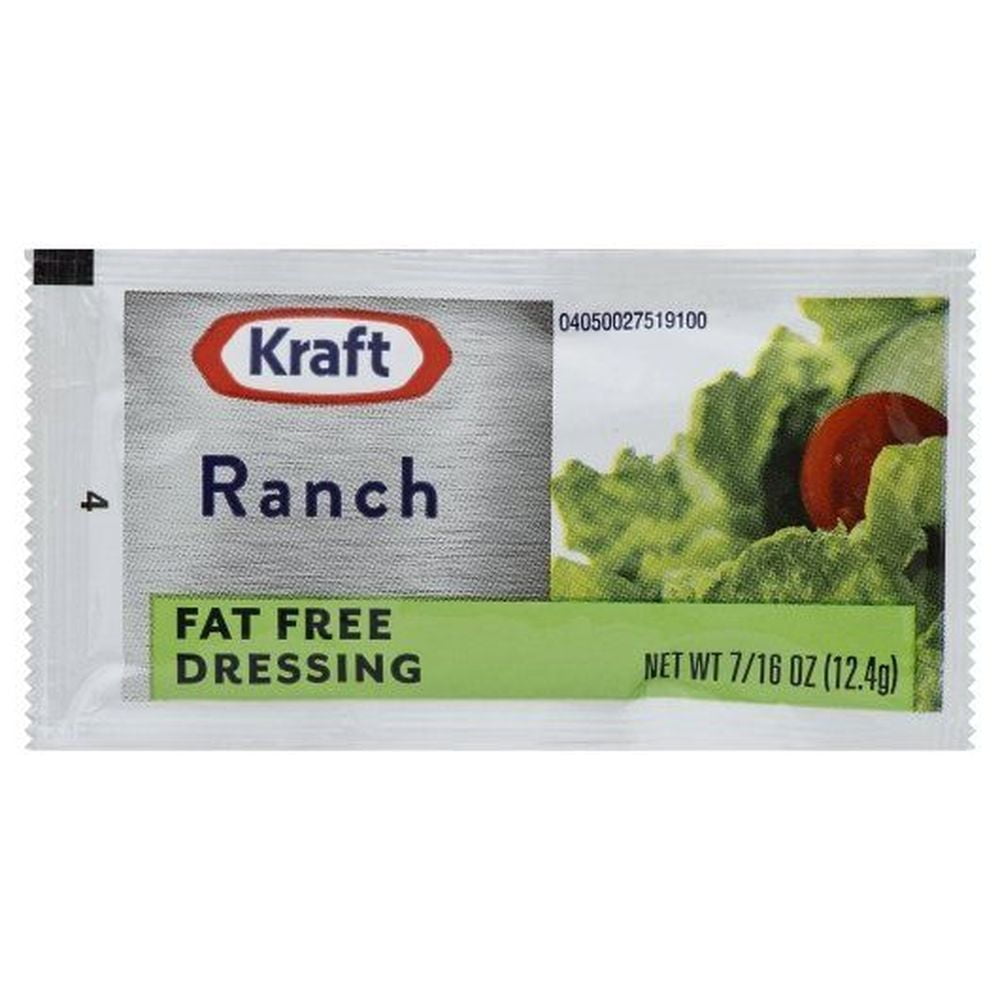 Kraft Fat Free Ranch Dressing, 0.44 Ounce -- 200 per Case. - Walmart.com