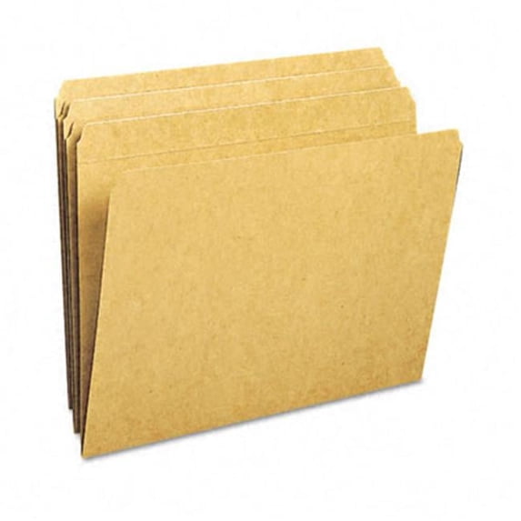 Kraft File Folders- Straight Cut- Reinforced Top Tab- Letter- Brown ...