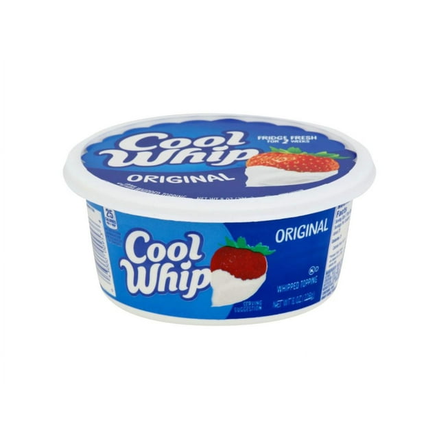 Kraft Cool Whip Non-Dairy Whipped Topping, Frozen, 8oz Tub - Pack of 24 ...