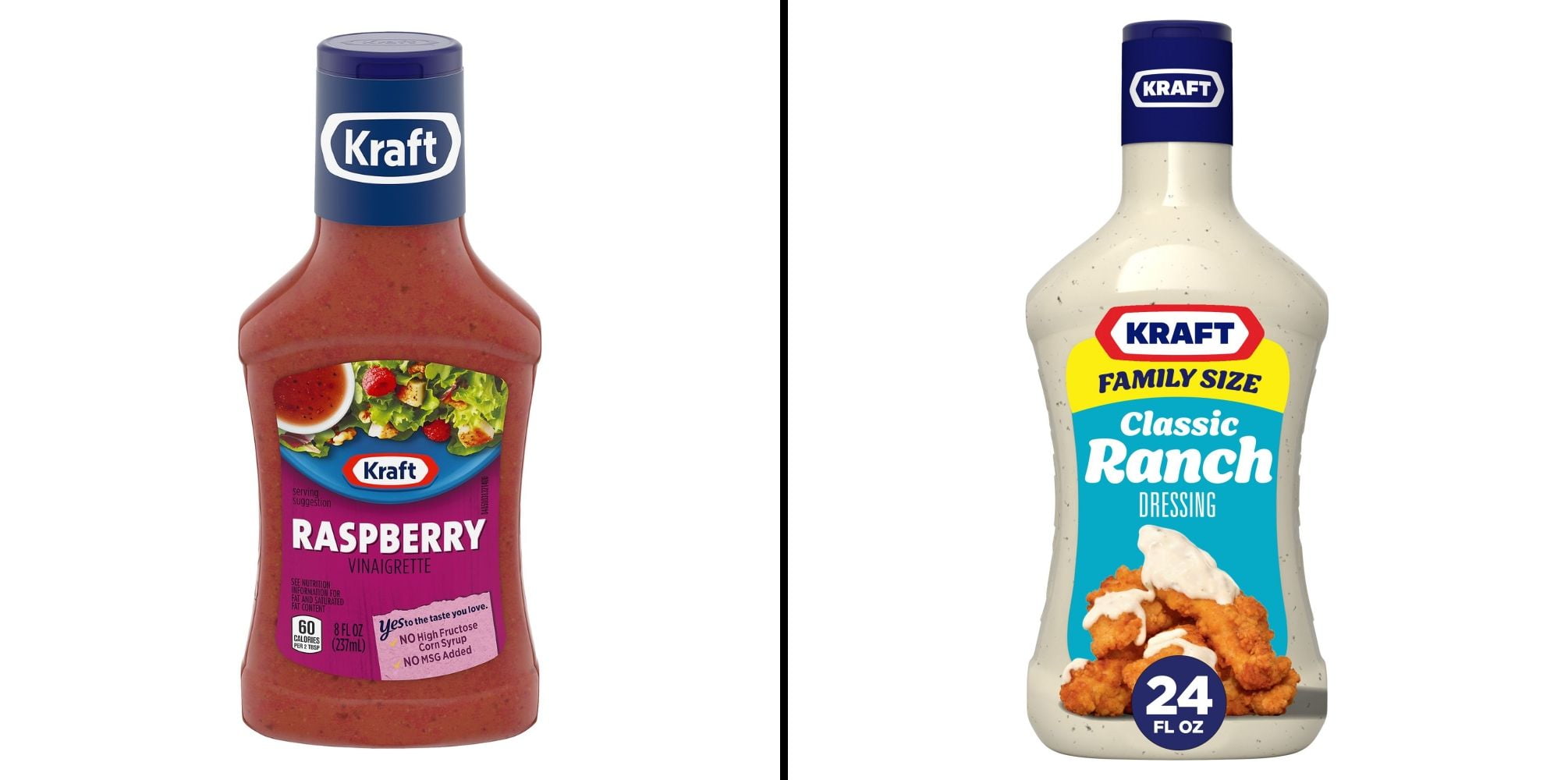 Kraft Fruity & Bright Raspberry Vinaigrette 8 oz and Kraft Classic ...