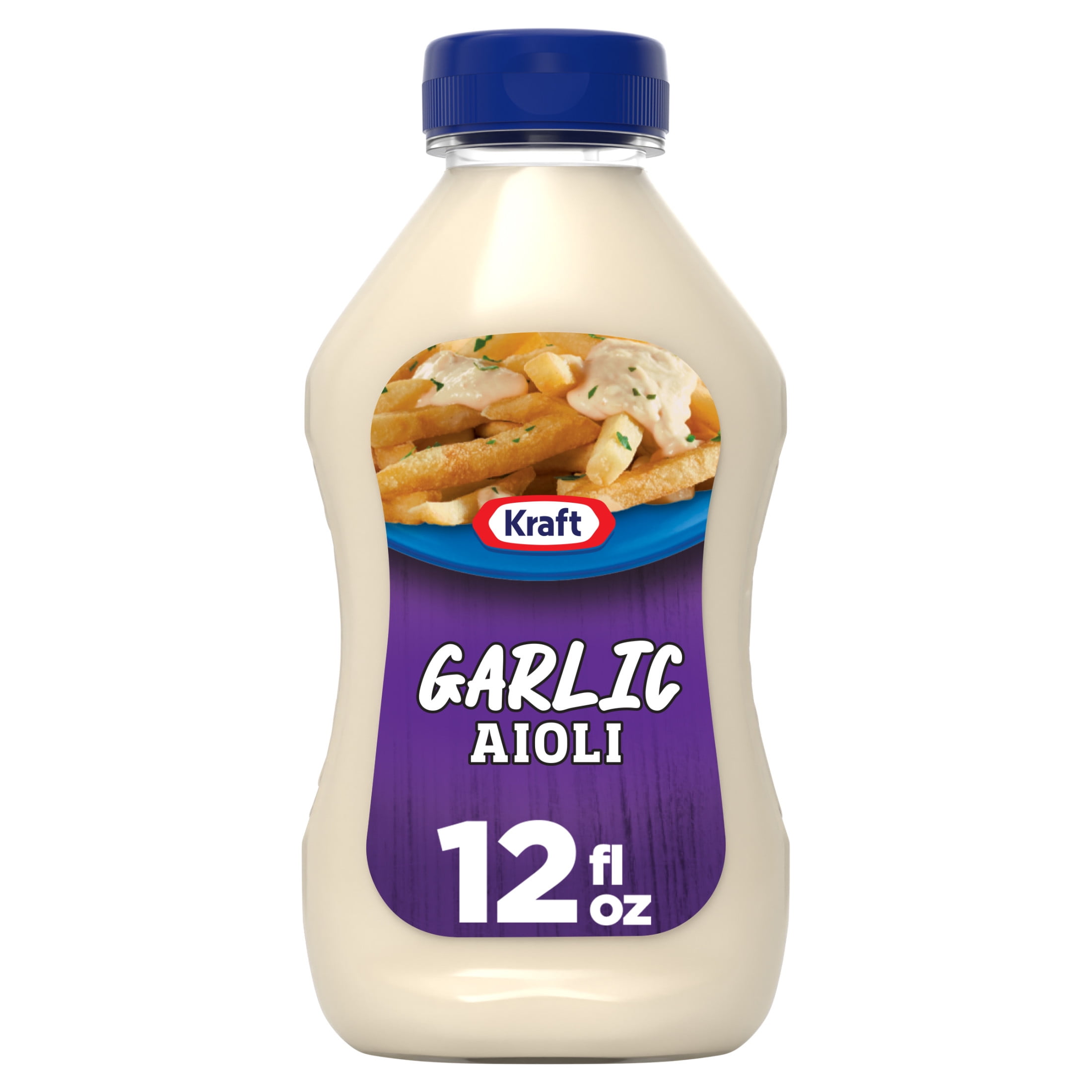Kraft Garlic Aioli 12 fl oz Bottle Creamy Garlic Sauce for Dips Dunks ...