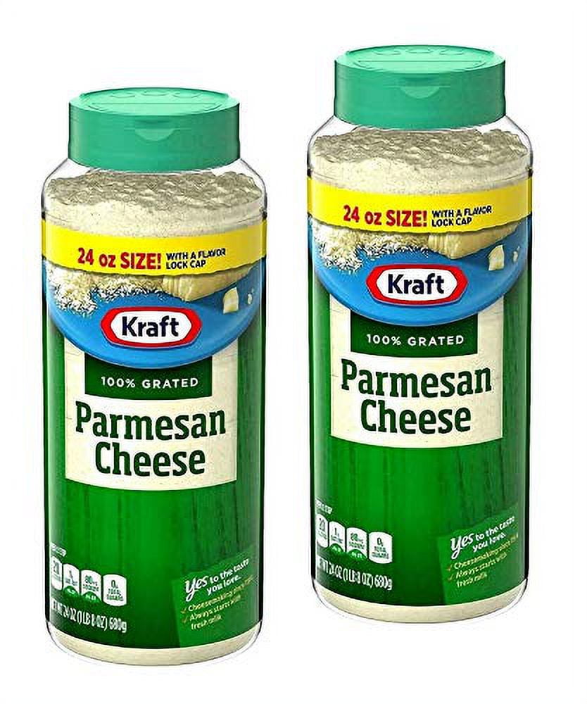 ZHQIAO Kraft Grated Parmesan Cheese Set, 2 Plastic Jars, 24 Oz Each ...