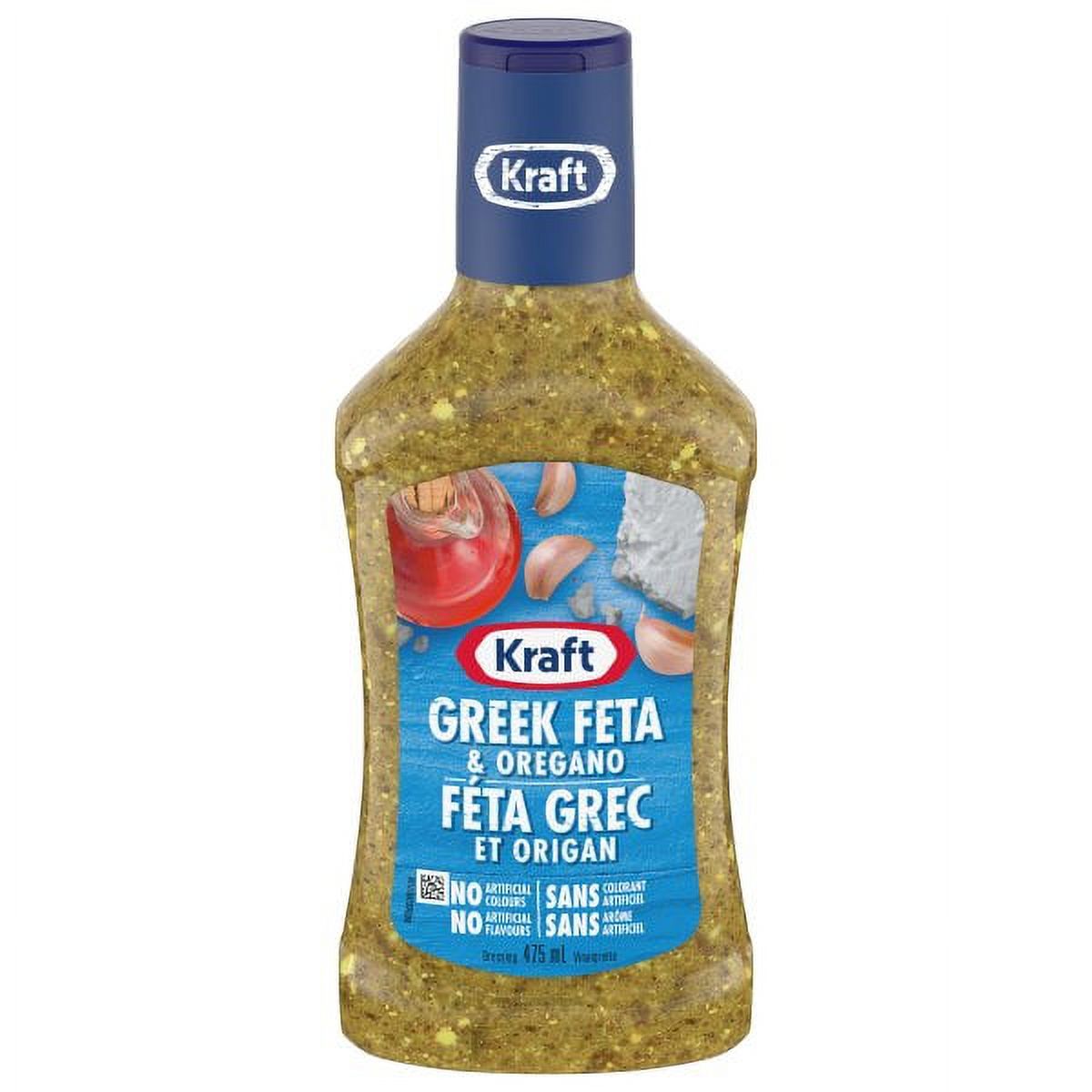 Kraft Greek Feta & Oregano Salad Dressing, 475mL/16oz. Bottle (Imported from Canada) - Walmart.com