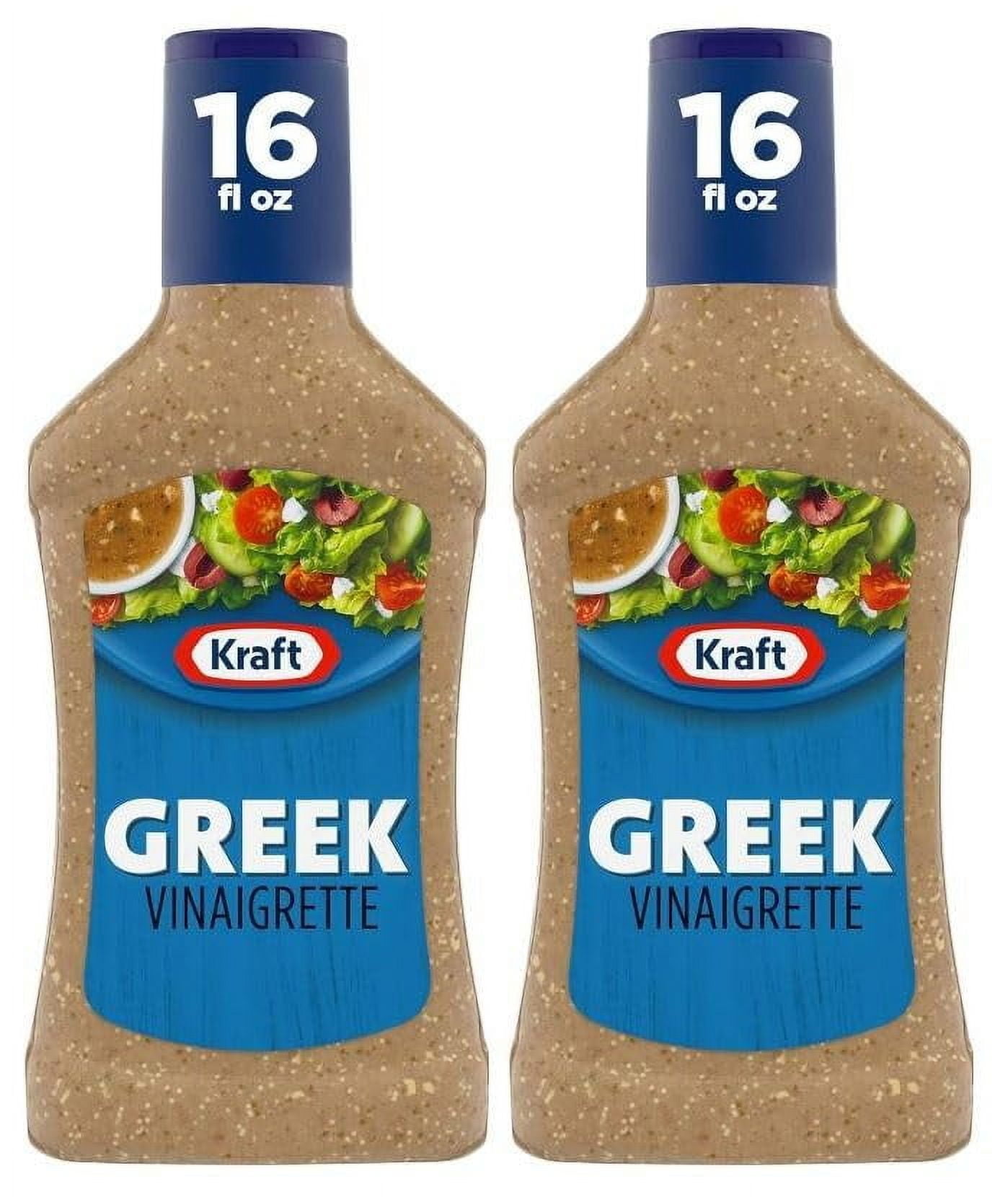 Kraft Greek Vinaigrette Salad Dressing, 16 Fluid Ounces, Pack of 2 ...