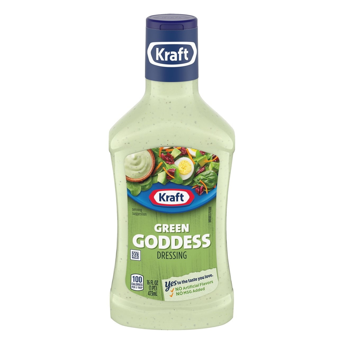 Kraft Green Goddess Dressing, 16 oz, Salad Dressing with Soybean Oil ...