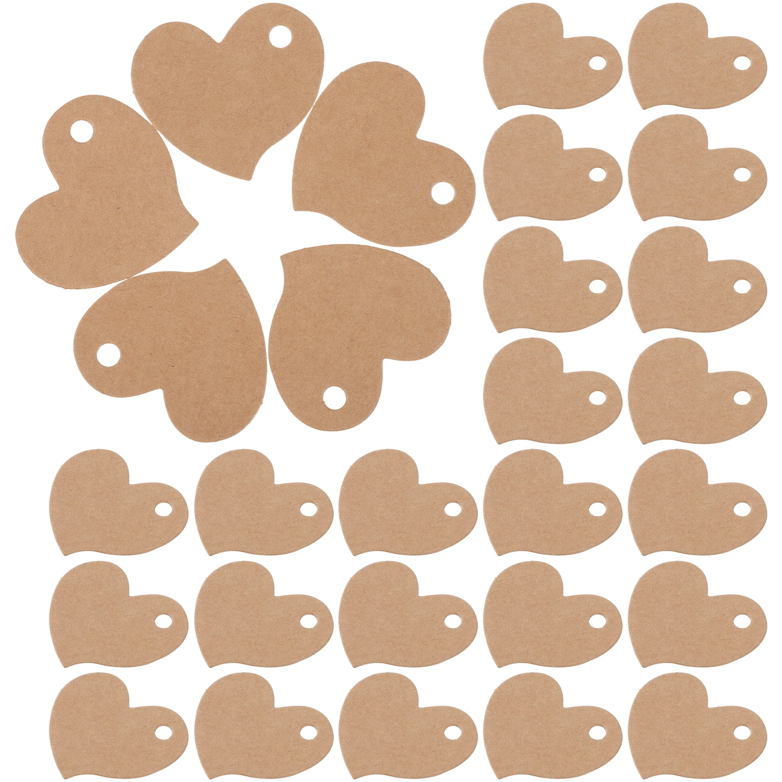 Kraft Heart-Shaped Gift Tags for Wrapping & Crafts - Walmart.com