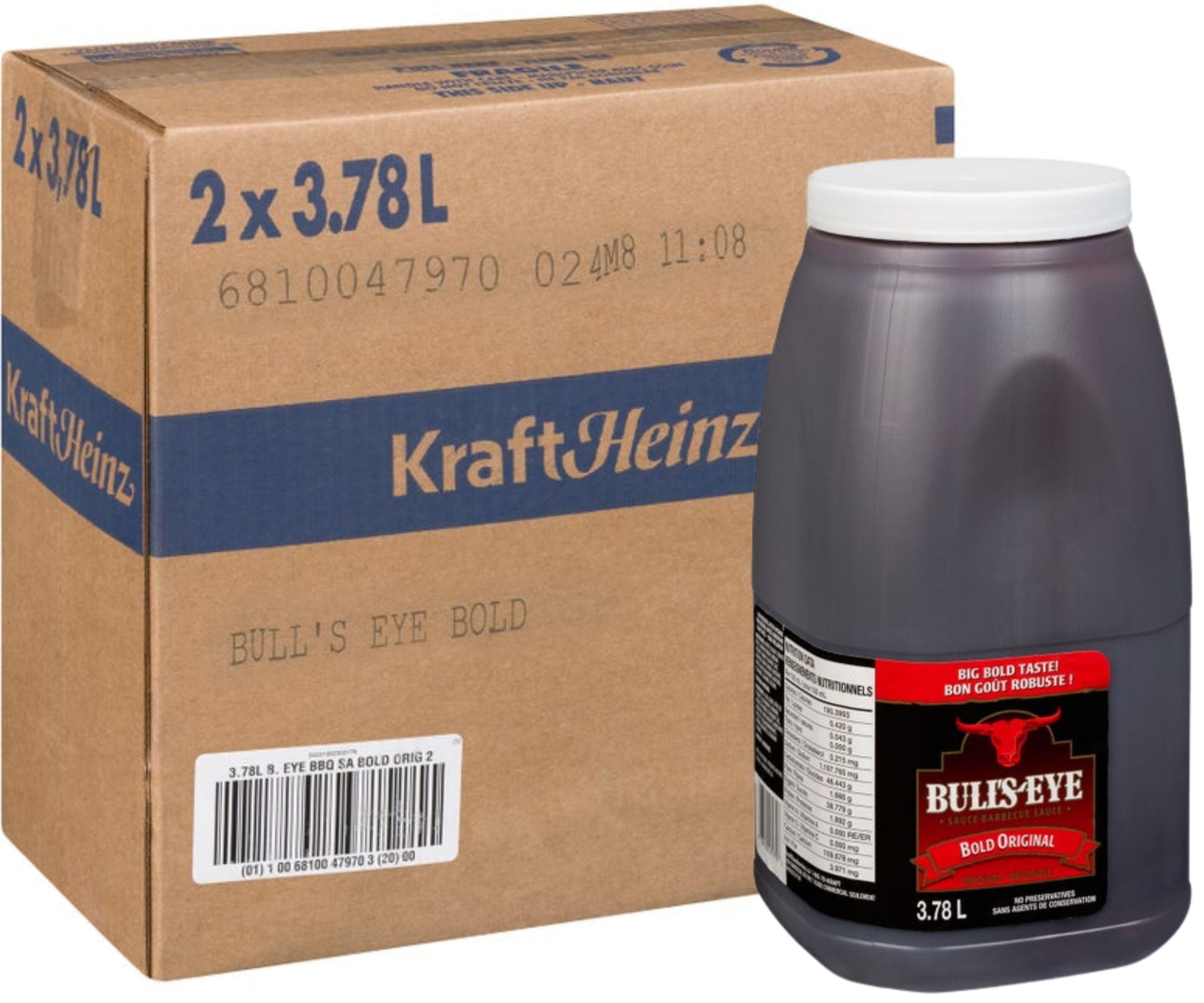 Kraft Heinz Bulls Eye Original BBQ Sauce 3.78L/1 Gallon Bulk Food ...