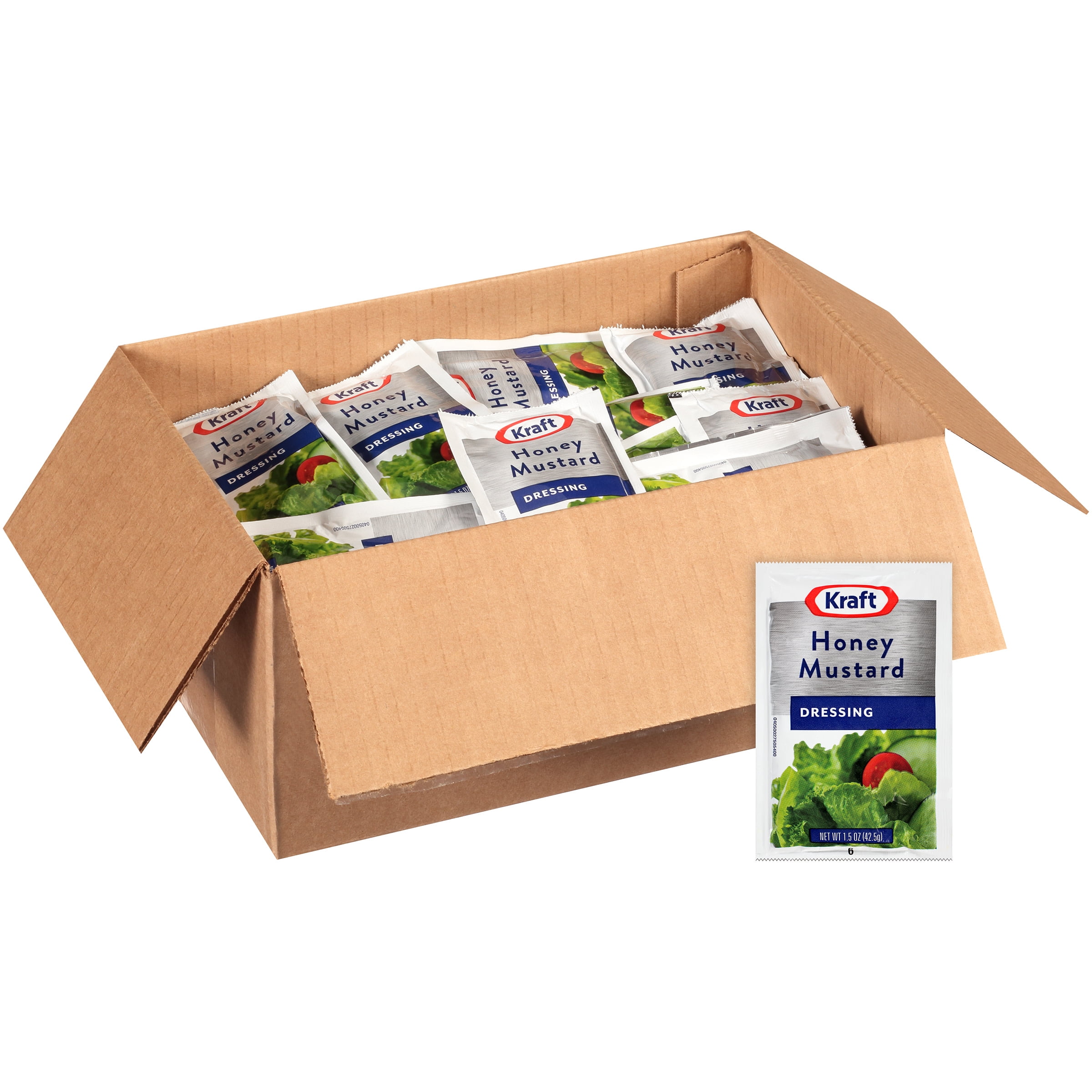 Kraft Honey Mustard Salad Dressing Single Serve, 60 ct Casepack, 1.5 oz ...