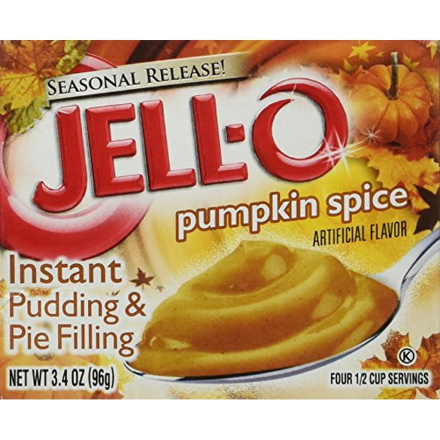 Kraft Jell-O Instant Pudding & Pie Filling, Pumpkin, 3.4-Ounce Boxes ...