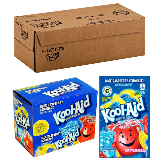 Kraft Kool Aid Raspberry Lemonade Beverage Caffeine Free, Unsweetened ...