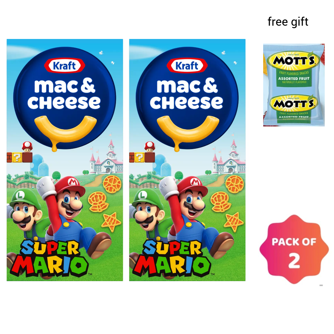Kraft Mac & Cheese Macaroni and Cheese Dinner with Super Mario Power-Up ...